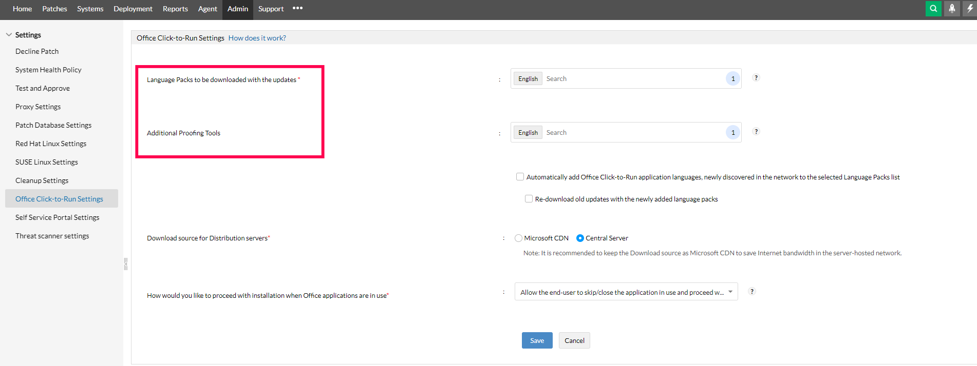 Office 365 Patch Installation Failure | Endpoint Central